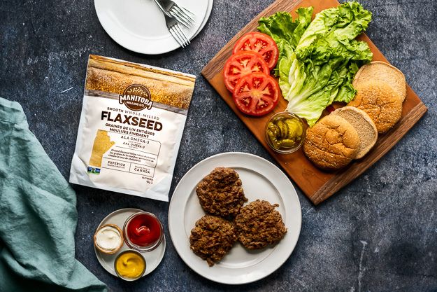Eggless Flaxseed Burgers - Manitoba Flax