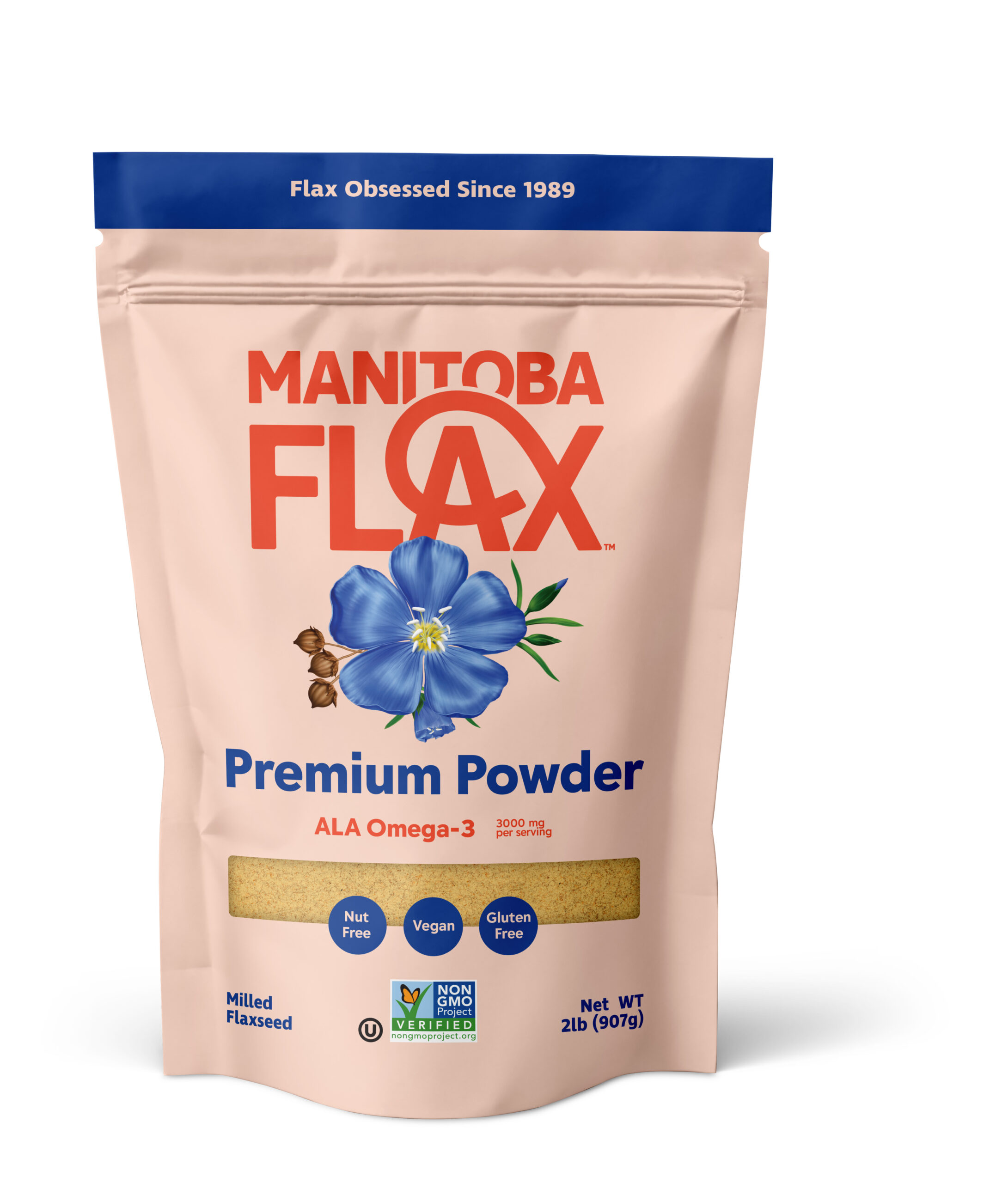 Smooth Whole Milled Flaxseed - 2 lb - Manitoba Flax Seed Milling ...